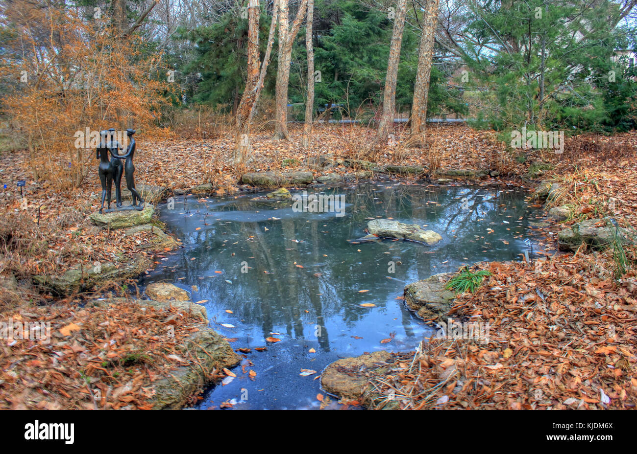 Gfp st louis botanical garden pond in the gardens Stock Photo - Alamy