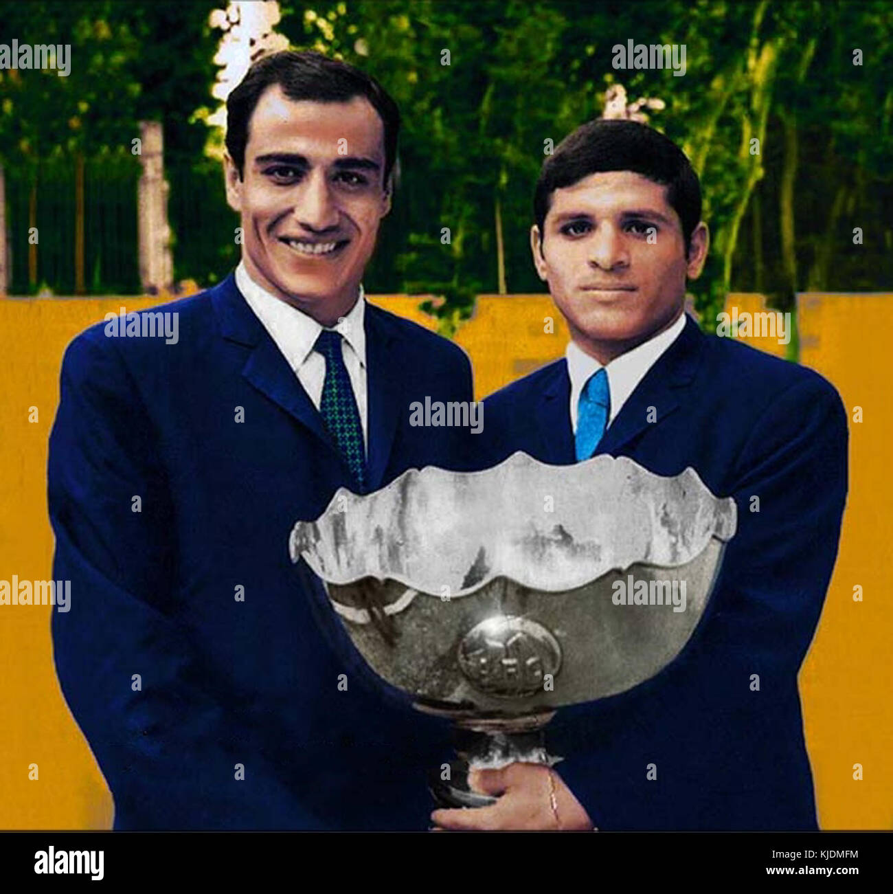 Jalal Talebi and Parviz Ghelichkhani 1968 AFC Asian Cup Stock Photo - Alamy