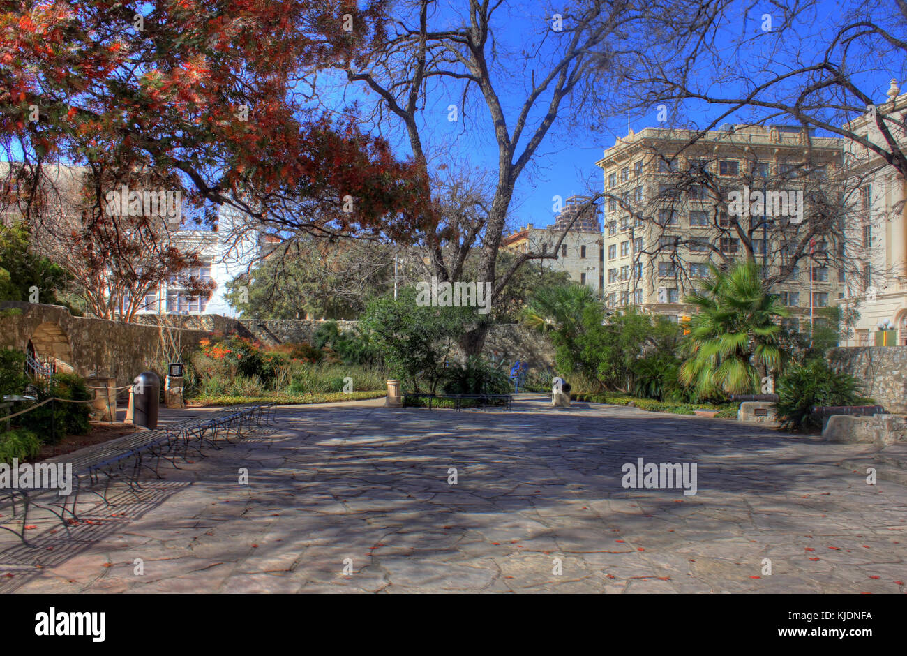 Gfp texas san antonio courtyard photograph alamo Stock Photo - Alamy