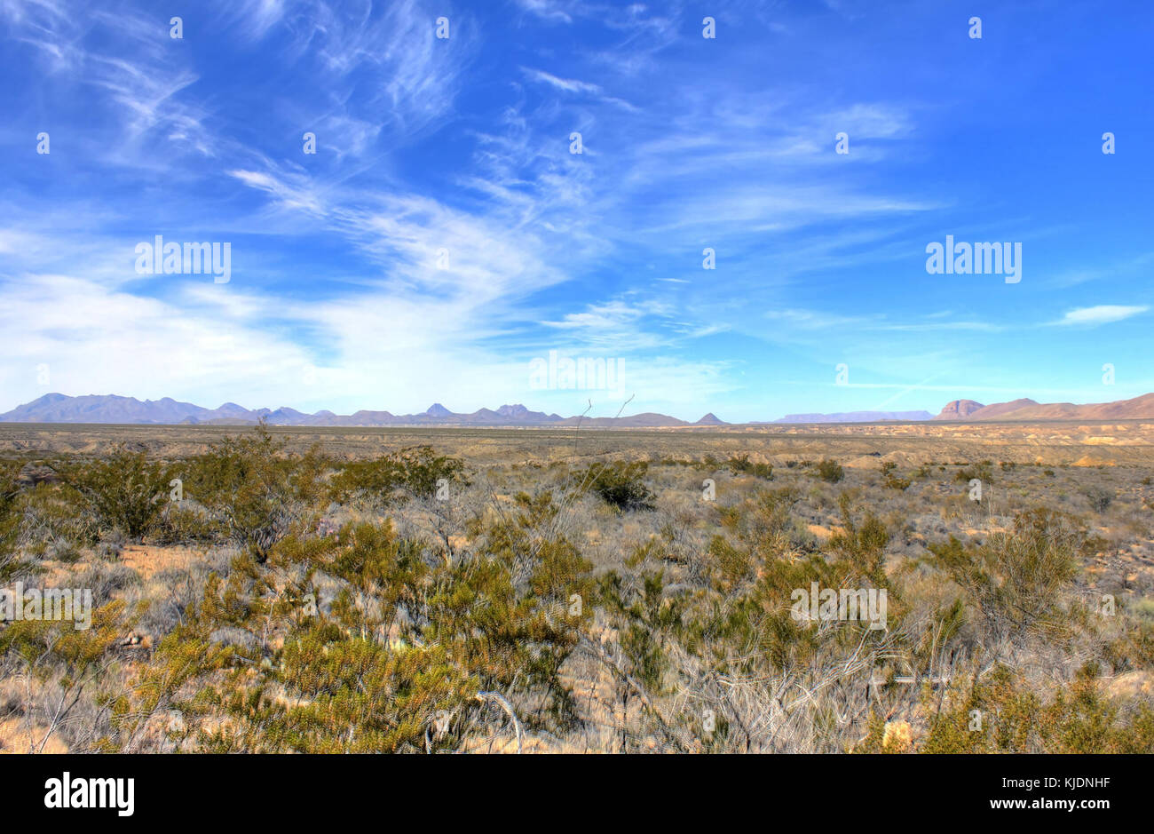 Gfp texas big bend national park desert and skies Stock Photo - Alamy