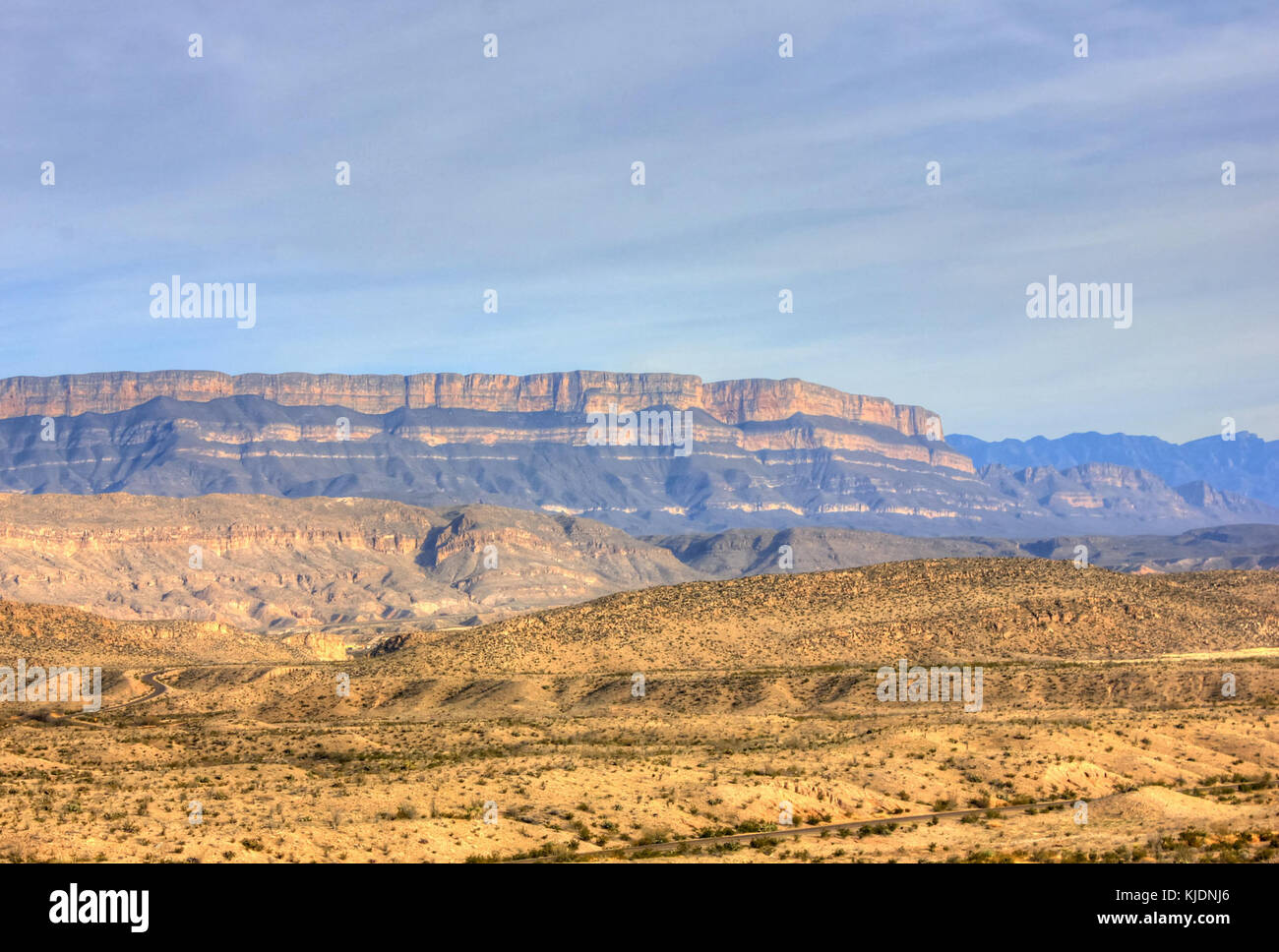 Gfp texas big bend national park mesa in the desert Stock Photo - Alamy