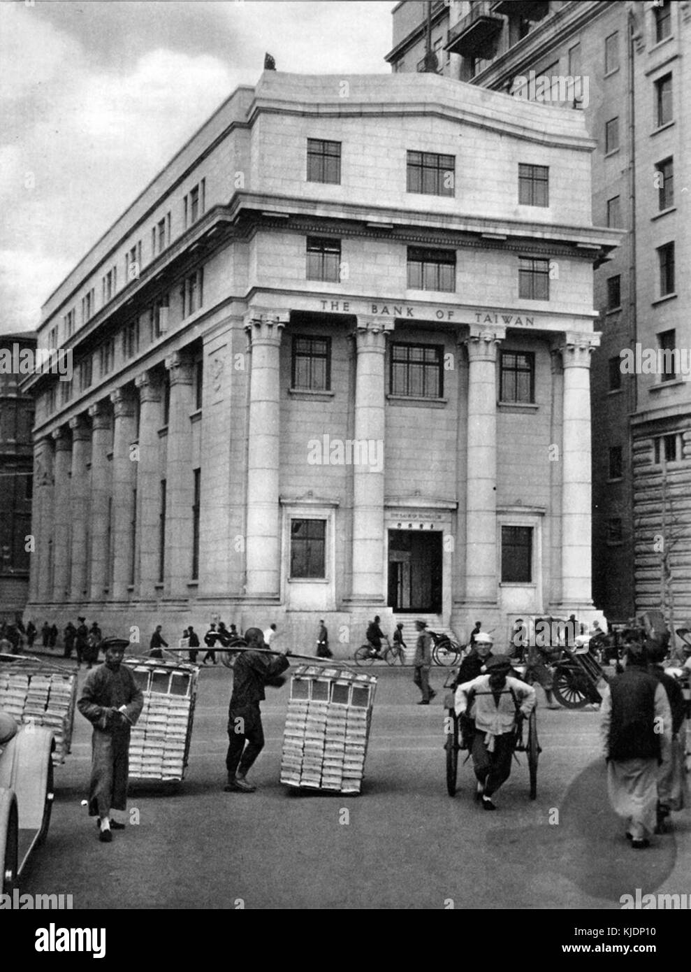 The Bank of Taiwan Building in Shanghai, constructed before 1949 ...