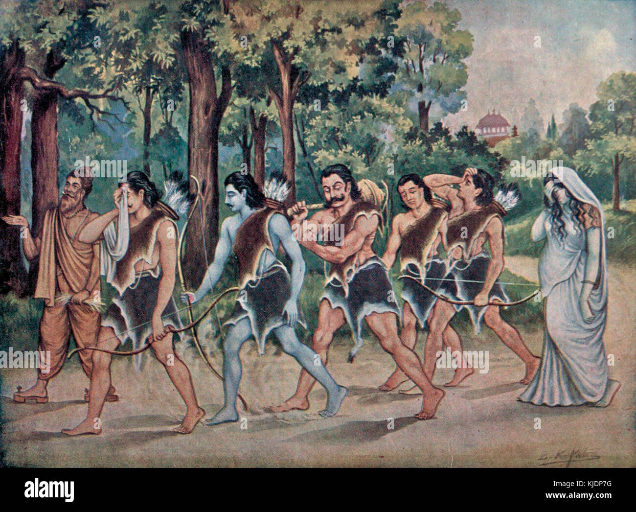 Exile of Pandavasa Stock Photo - Alamy