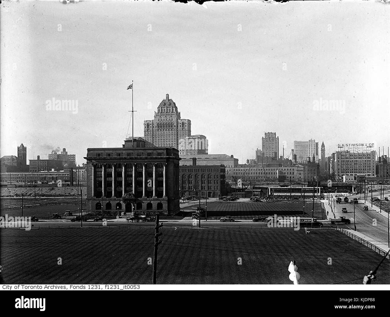 This aerial image captures Toronto from the south of the Toronto ...