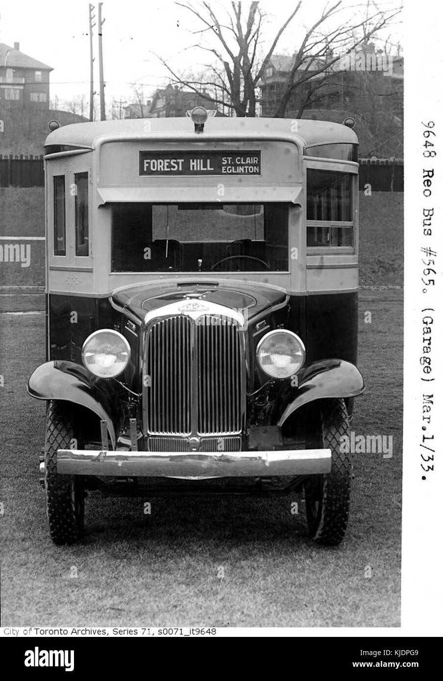 Old TTC bus, City of Toronto Archive, series 71, item 9648 Stock Photo ...