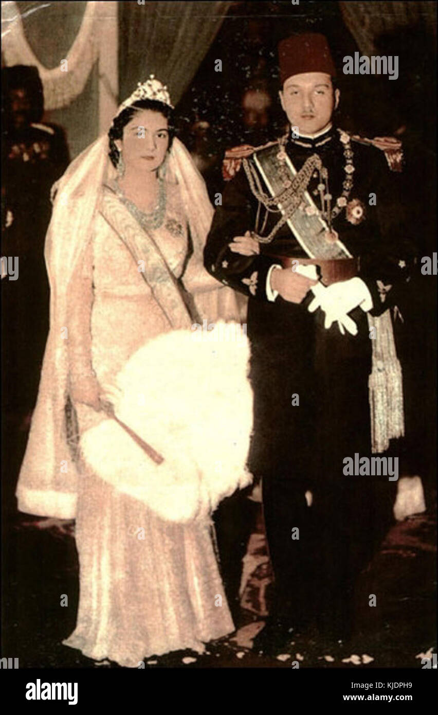 Farouk and Farida official portrait Stock Photo - Alamy