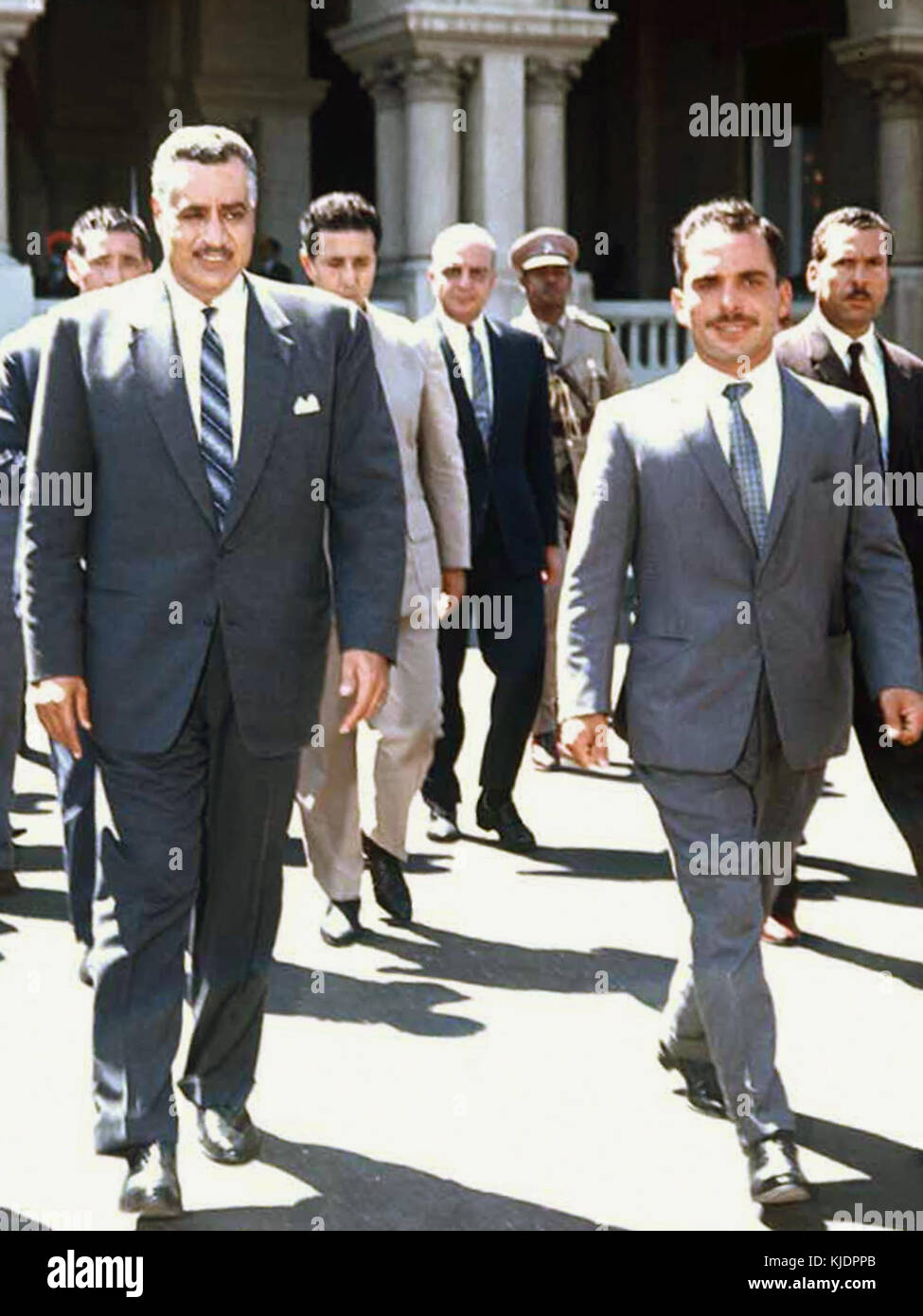 Nasser and Hussein at 1964 Arab Summit Stock Photo - Alamy