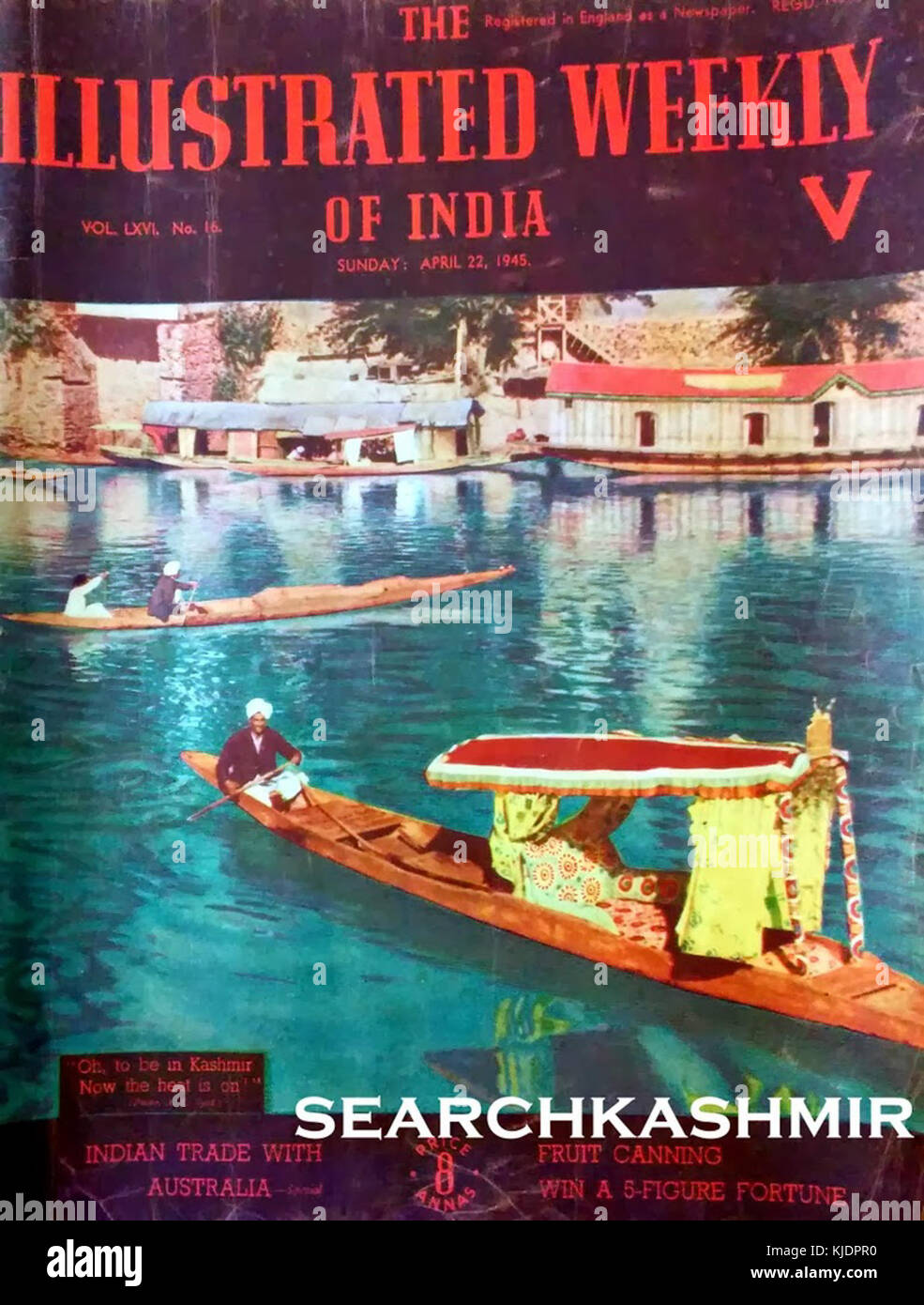 The Illustrated Weekly of India, April 22, 1945 Stock Photo - Alamy