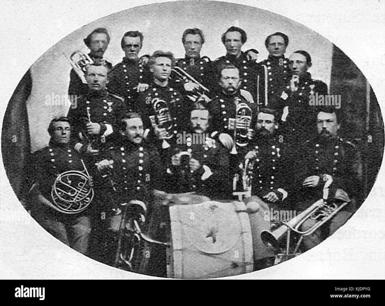 Denmark. 1st Battalion Band, 1863 Stock Photo - Alamy