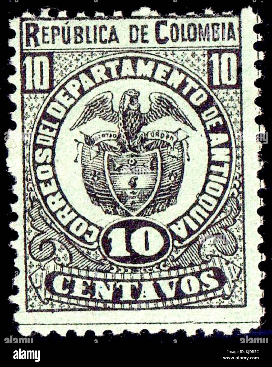 Colombia Antioquia 1889 Sc76 Stock Photo - Alamy