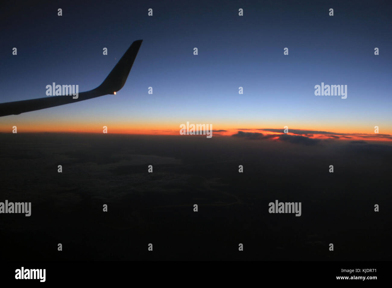 Gfp sunset from the plane Stock Photo - Alamy