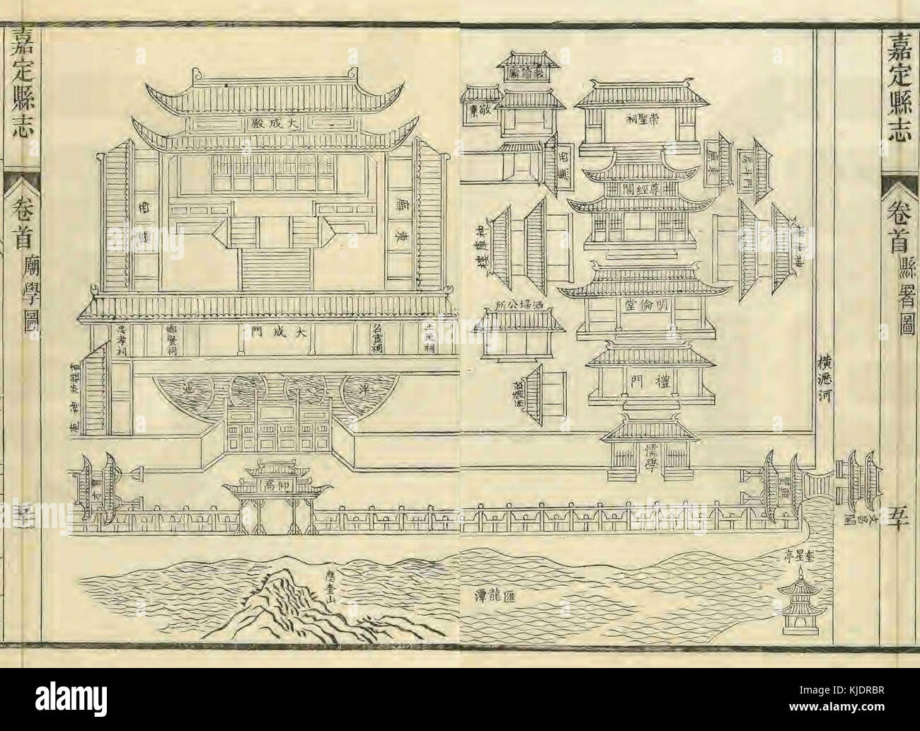 Jiading Confucian Temple in 1882 Stock Photo - Alamy