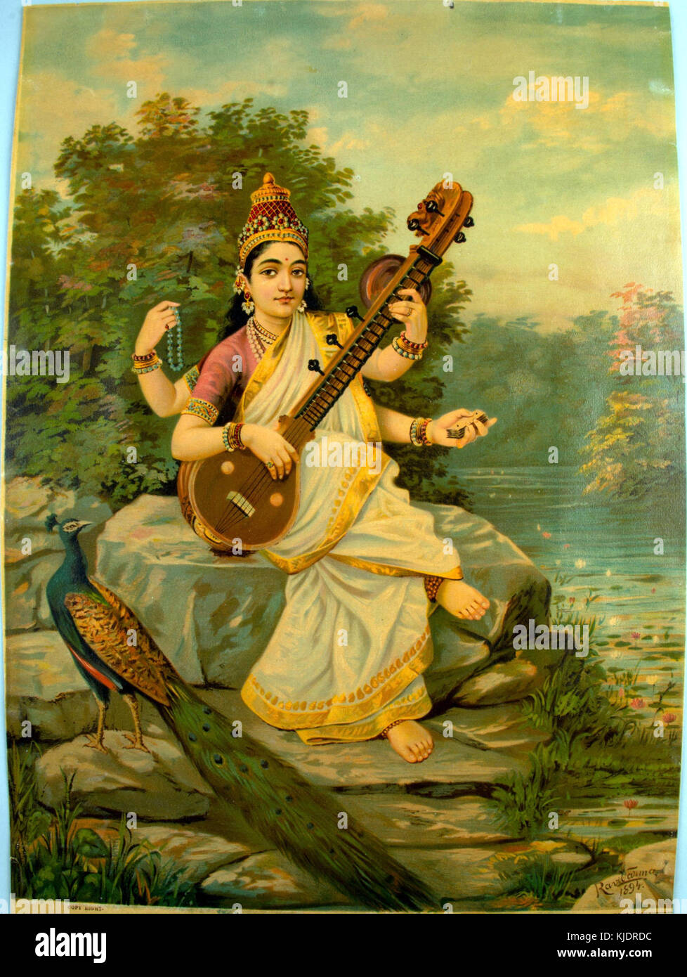 Goddess goddess of wisdom saraswati hi-res stock photography and images - Alamy