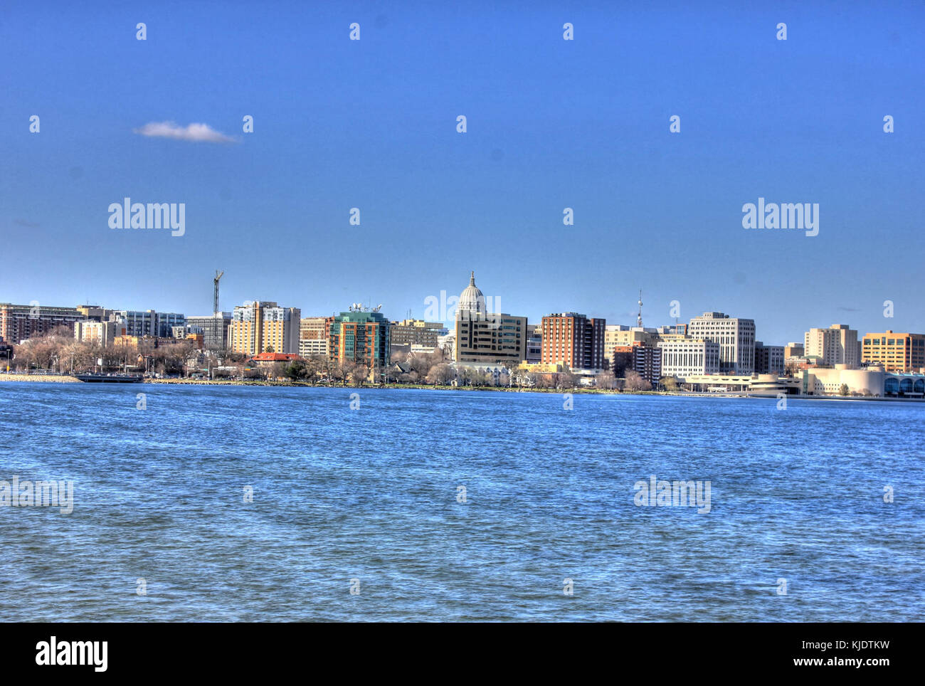 Gfp madison painterly skyline Stock Photo - Alamy
