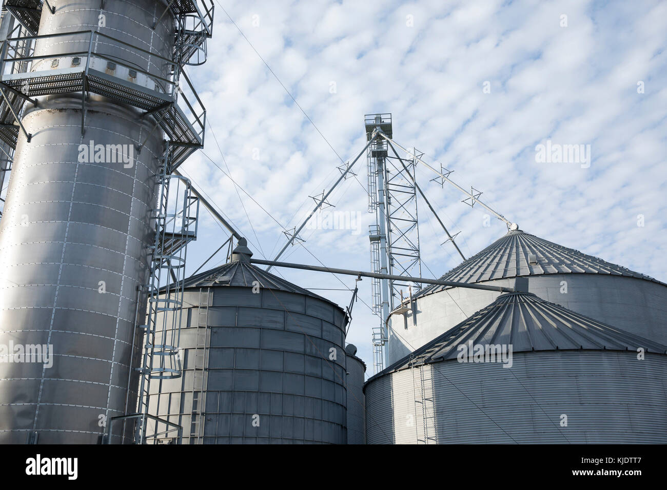 Silos at farm Stock Photo - Alamy