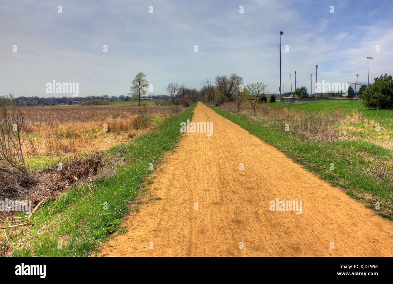 Gfp wisconsin military ridge state trail straight path Stock Photo - Alamy