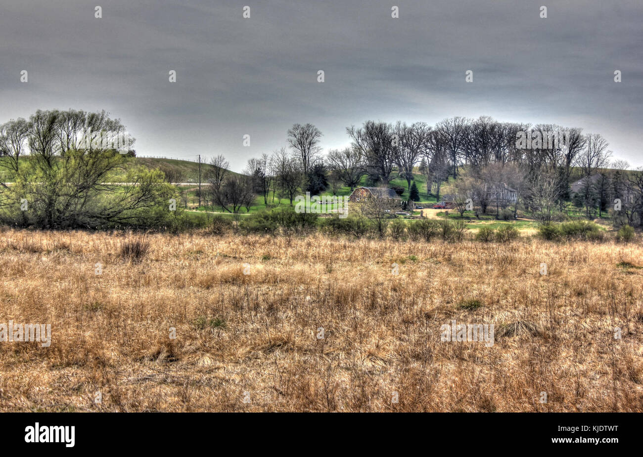 Gfp wisconsin military ridge state trail fields and house Stock Photo ...