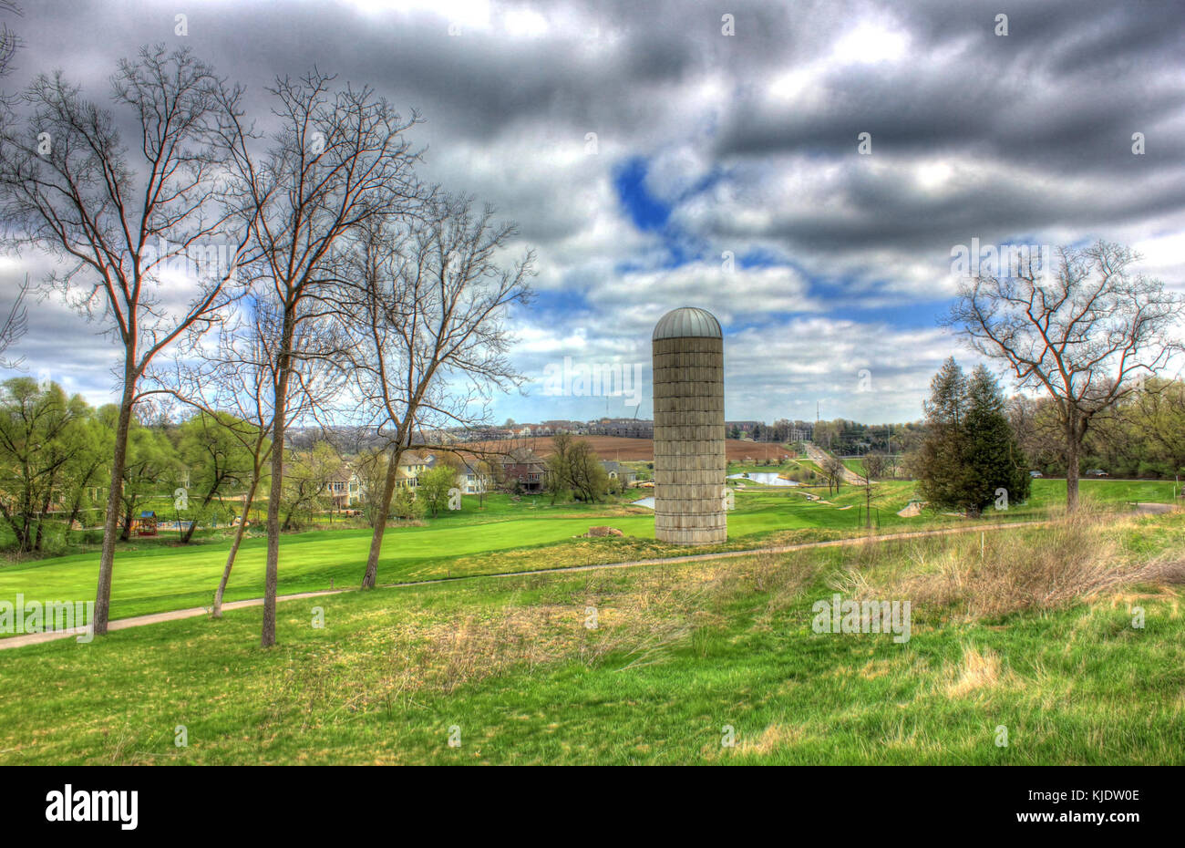 Gfp wisconsin madison silo in the landscape Stock Photo - Alamy