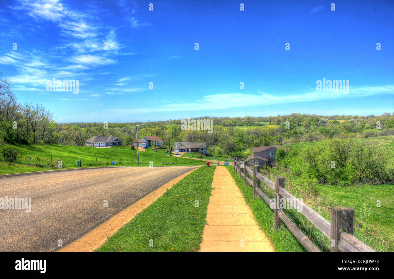Gfp wisconsin madison road and landscape besides the trail Stock Photo ...