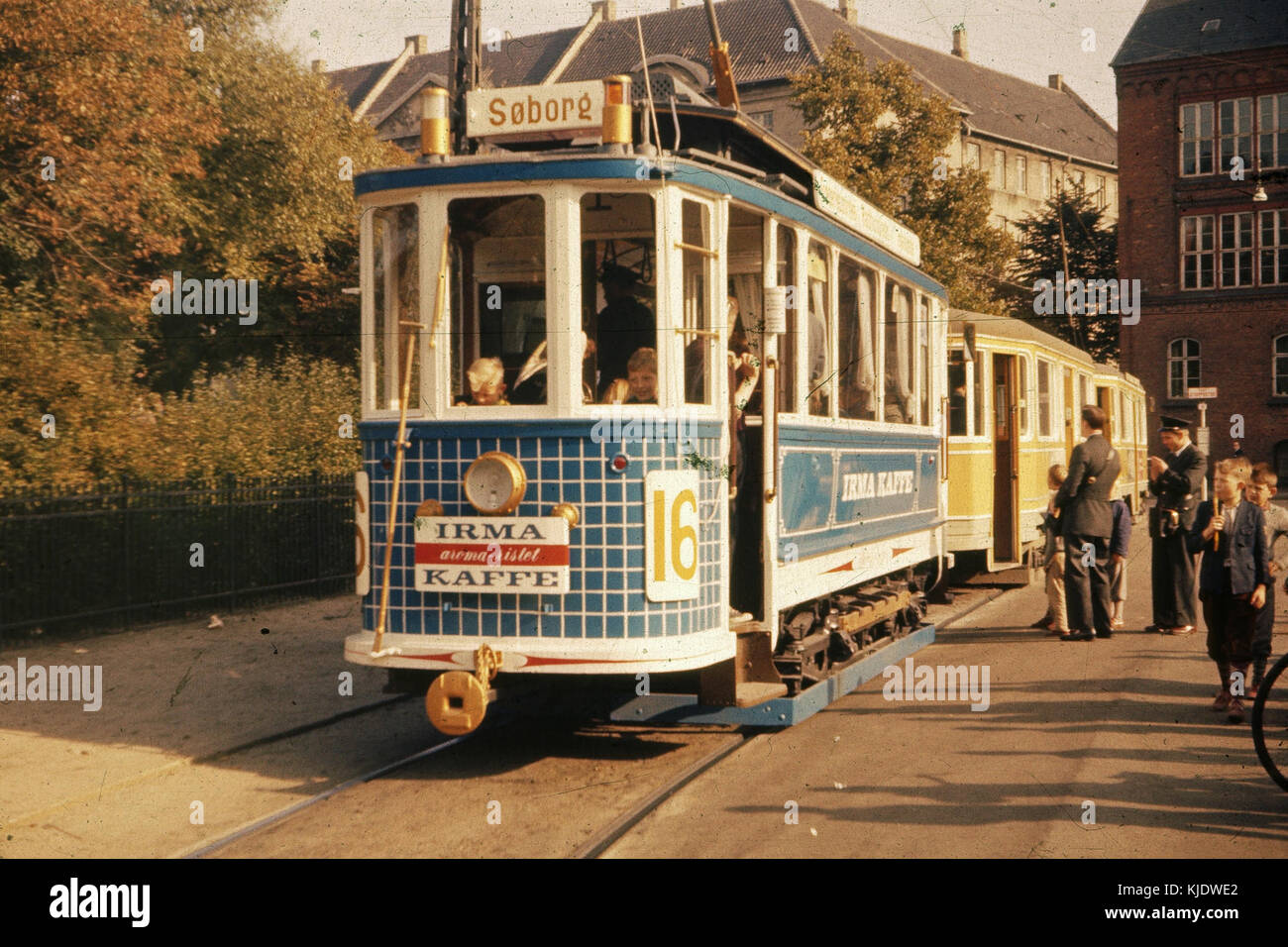 Coffee tram in Copenhagen Stock Photo - Alamy