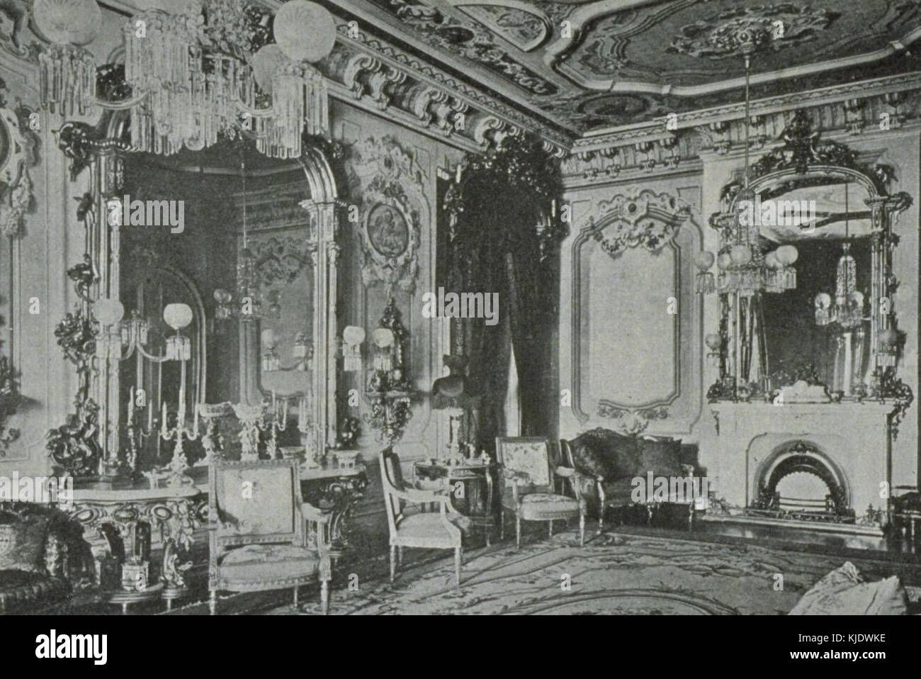 Drawing room, Hugh Allan House, called Ravenscrag Stock Photo - Alamy
