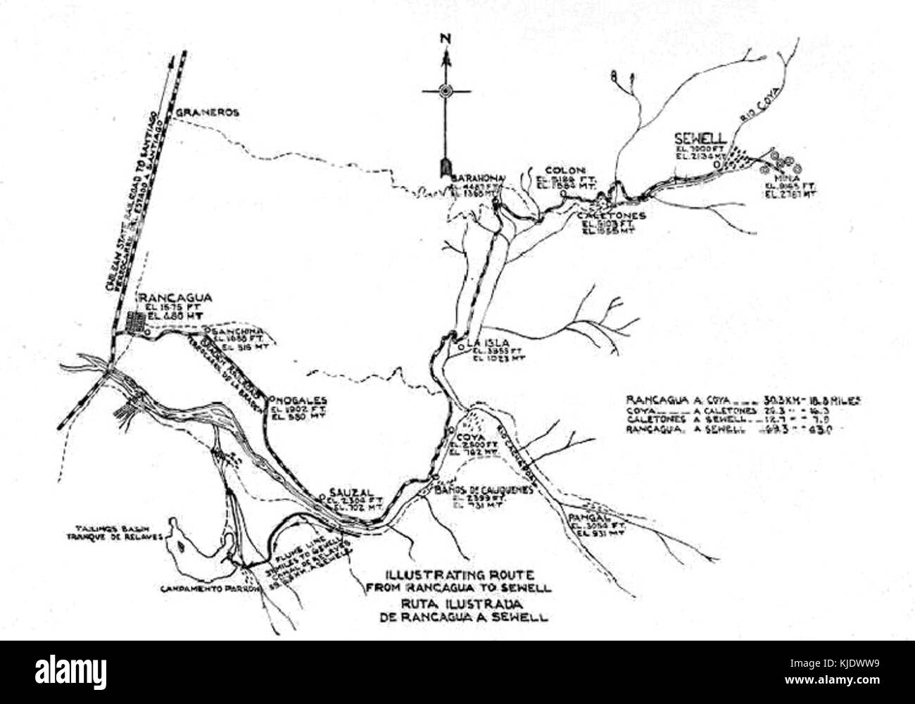 Croquis Rancagua Sewell Stock Photo - Alamy