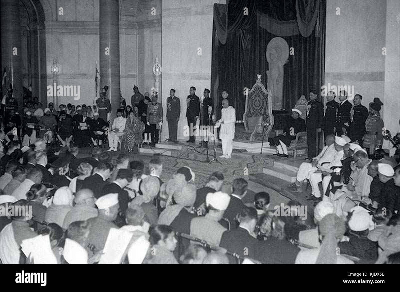 Rajagopalachari declares India as a Republic Stock Photo - Alamy