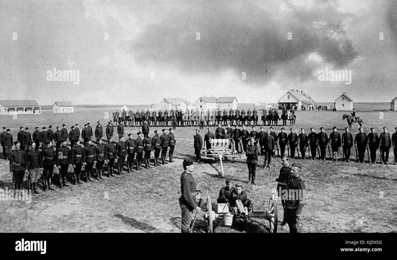 North West Mounted Police Barracks Regina Saskatchewan with 7 pounder ...