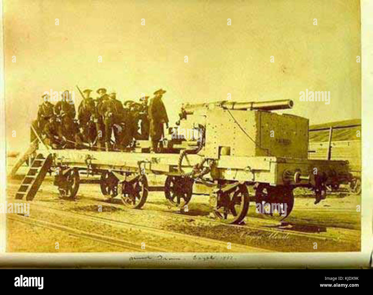 Armed train of Alexandria front wagan 1882 Stock Photo - Alamy