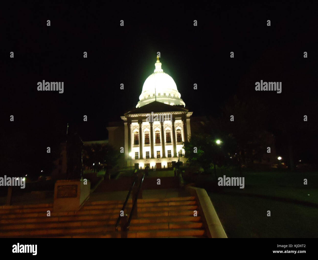 Gfp wisconsin madison capital at night Stock Photo - Alamy