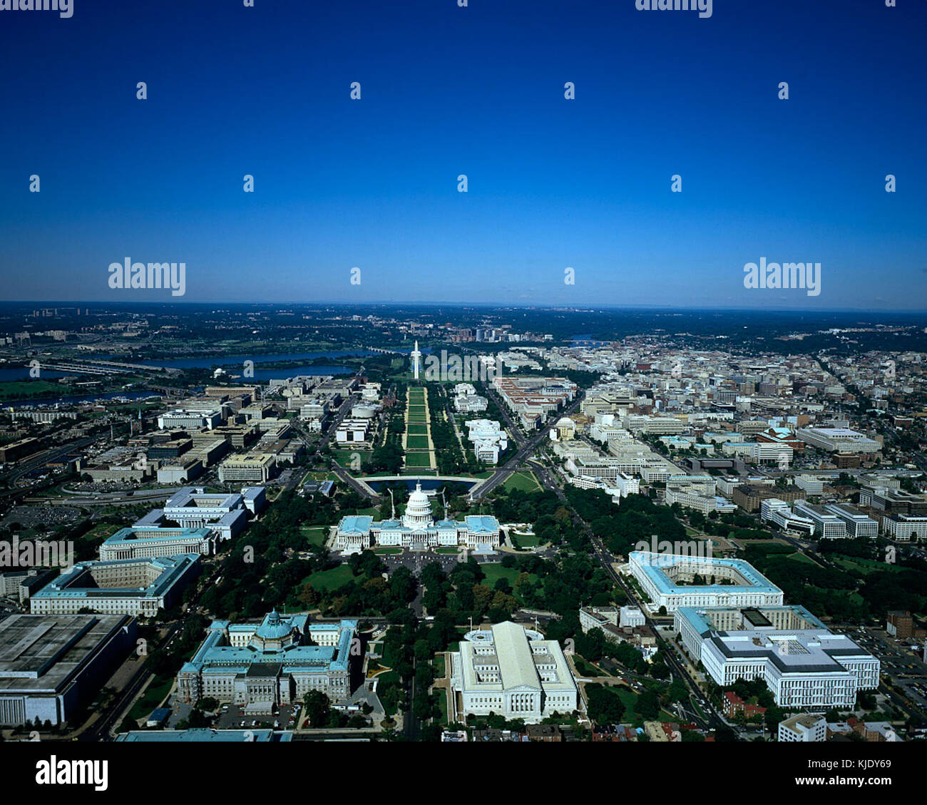 Aerial view of National Mall 15591v Stock Photo - Alamy