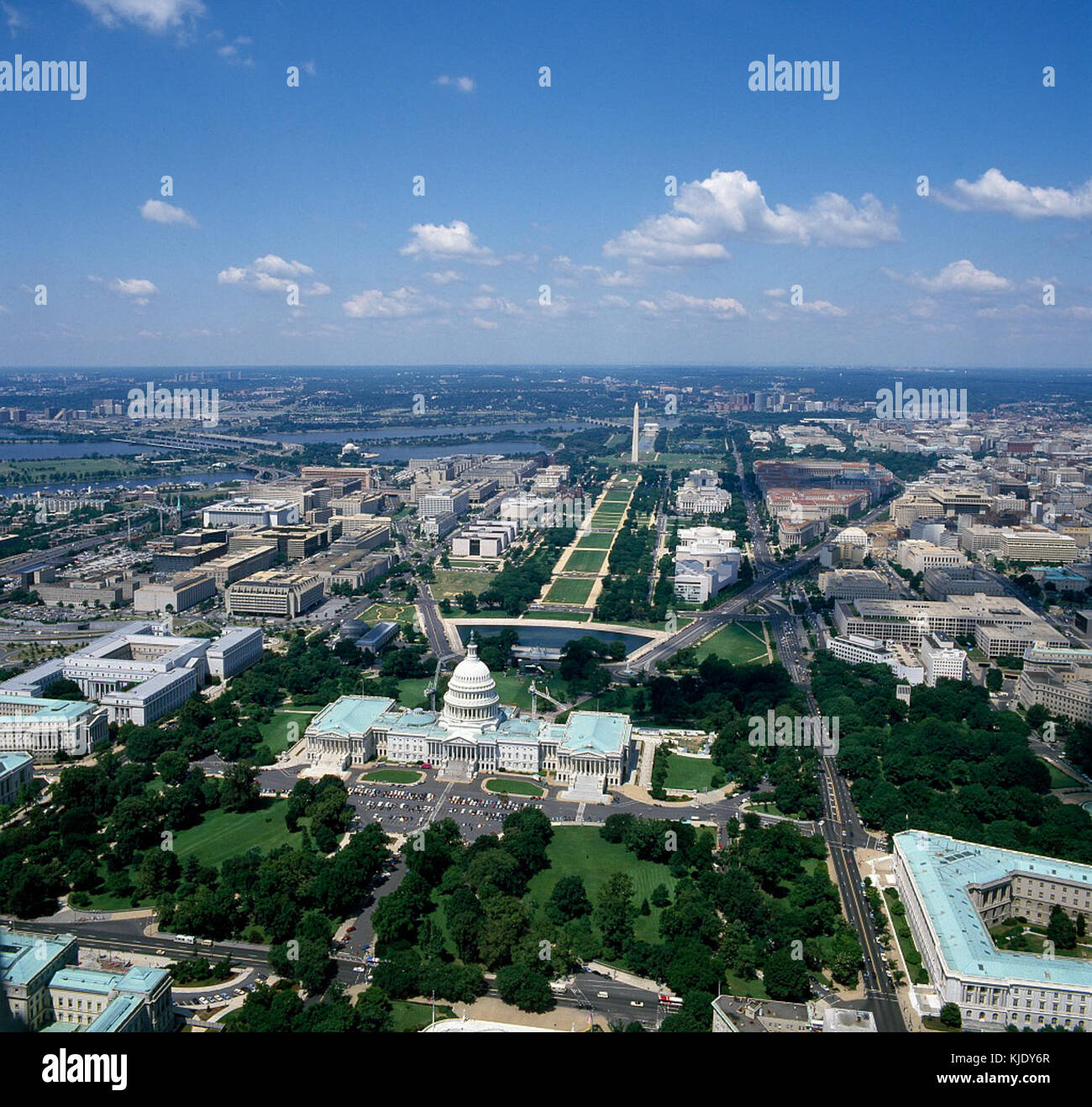 Aerial view of National Mall,15872v Stock Photo - Alamy