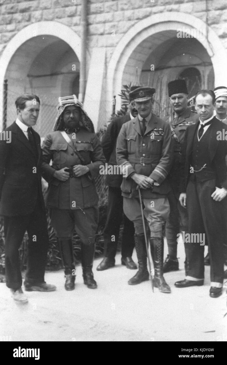 (R L) THOMAS EDWARD LAWRENCE, JORDANIAN RULER EMIR ABDULLAH & BRITISH ...