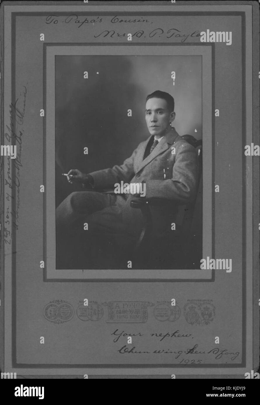 An unidentified male member of the Chinese Hawaiian Afong family (PP 67 ...