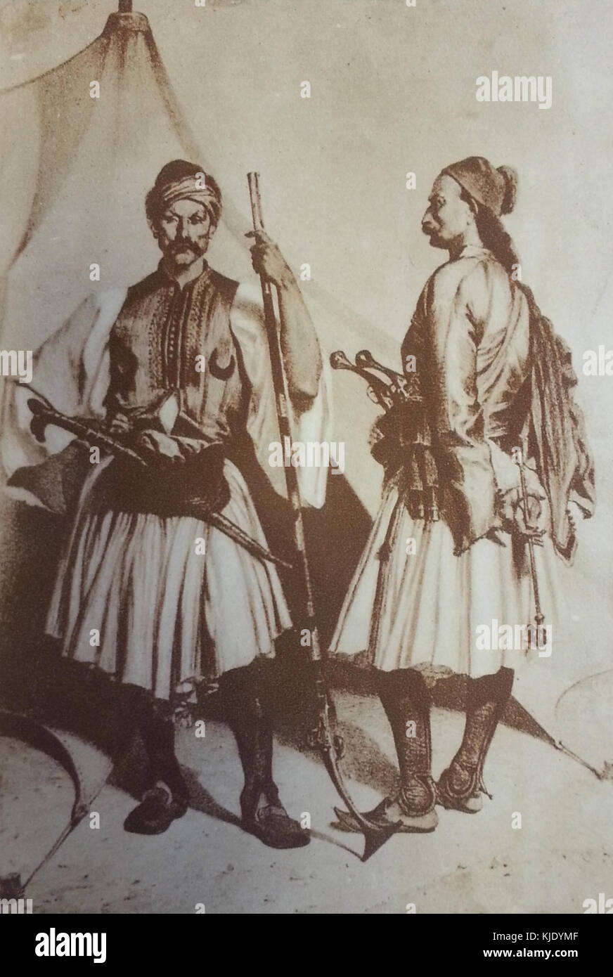 Arnavut Soldiers in Ibrahim Pasha's Army Stock Photo - Alamy