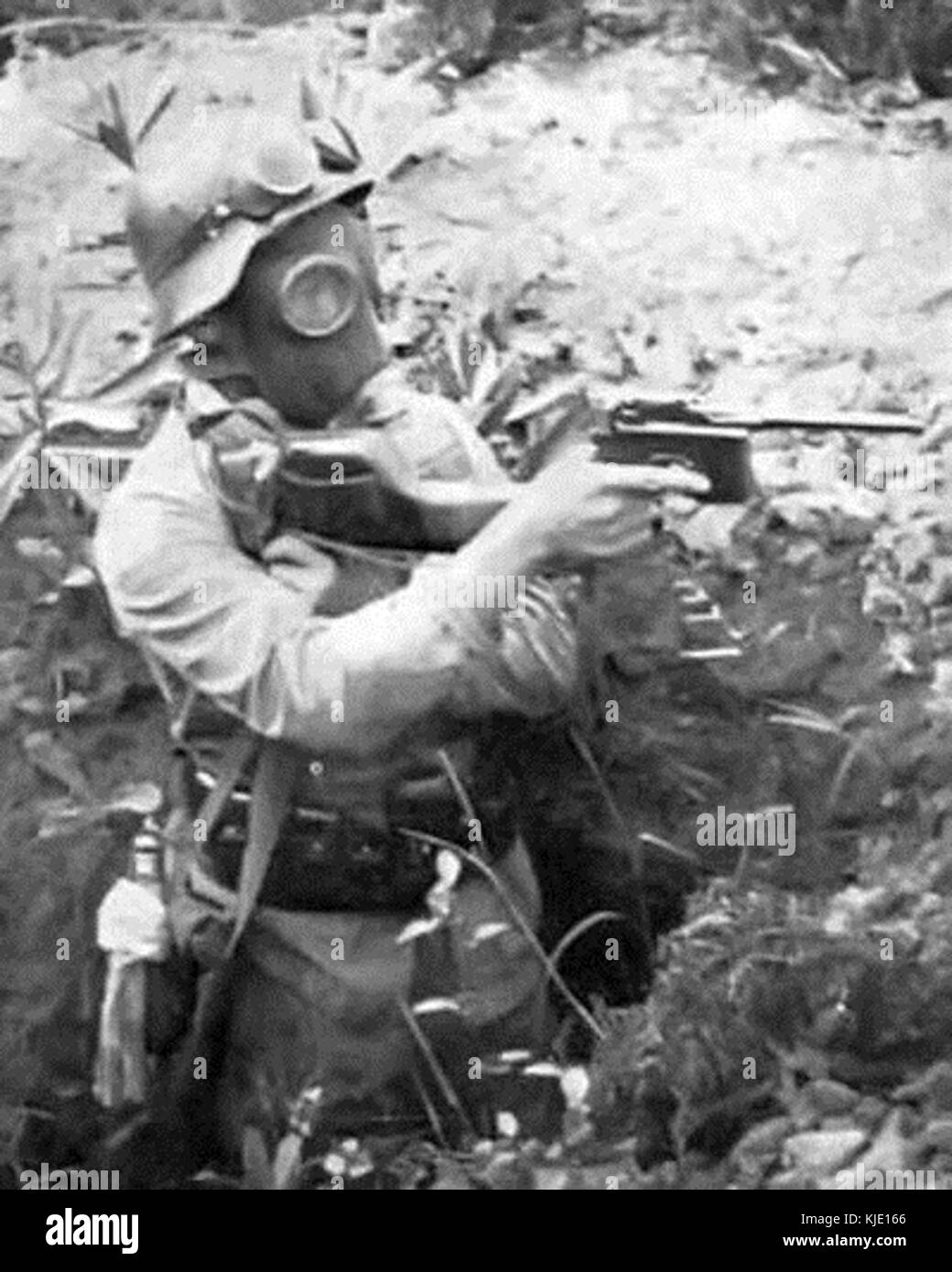 Chinese soldiers aiming Shansi Type 17 Stock Photo - Alamy