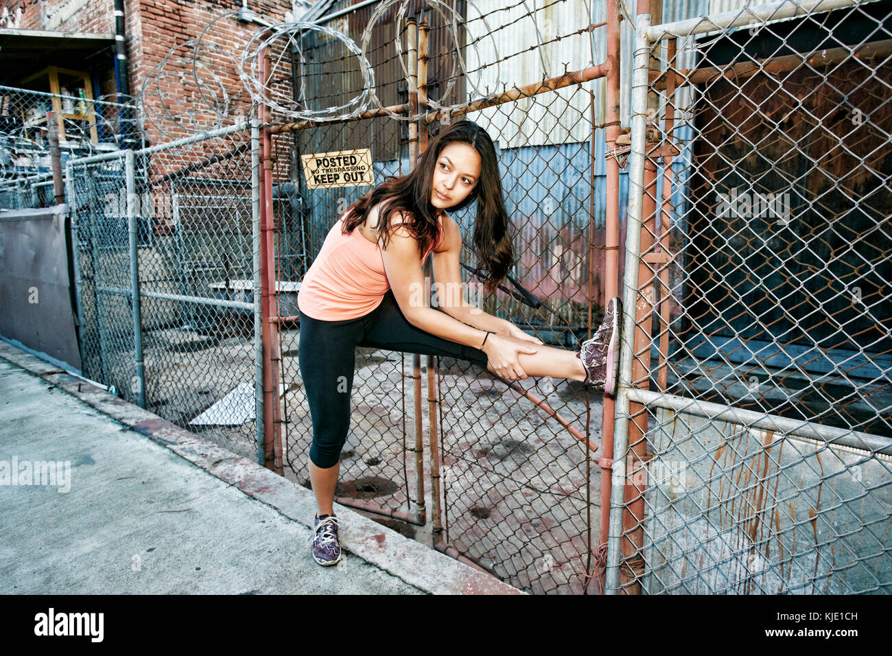 Chain woman leg hi-res stock photography and images - Alamy