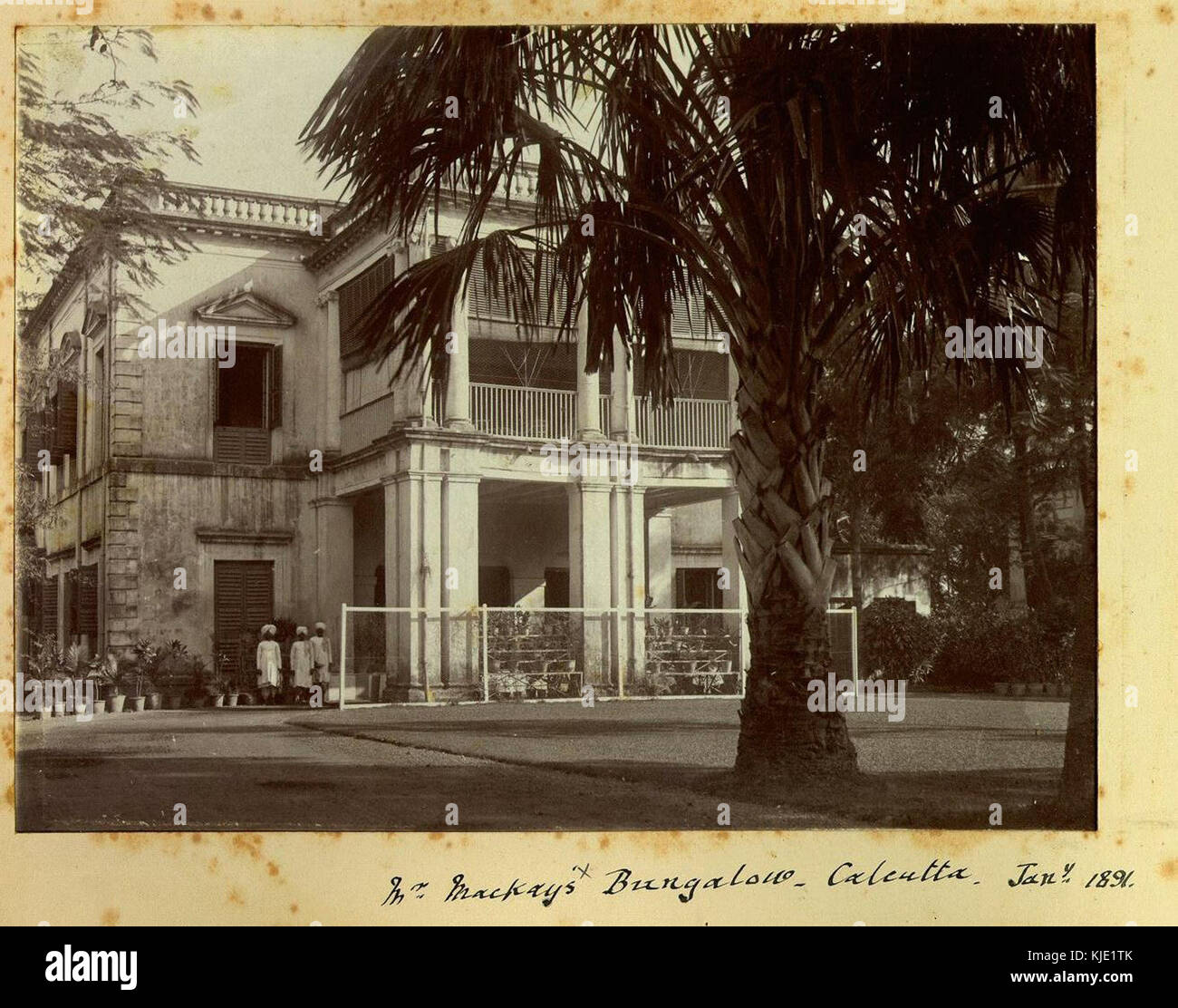 Mr Mackay's Bungalow, Calcutta in January 1891 (2 Stock Photo - Alamy