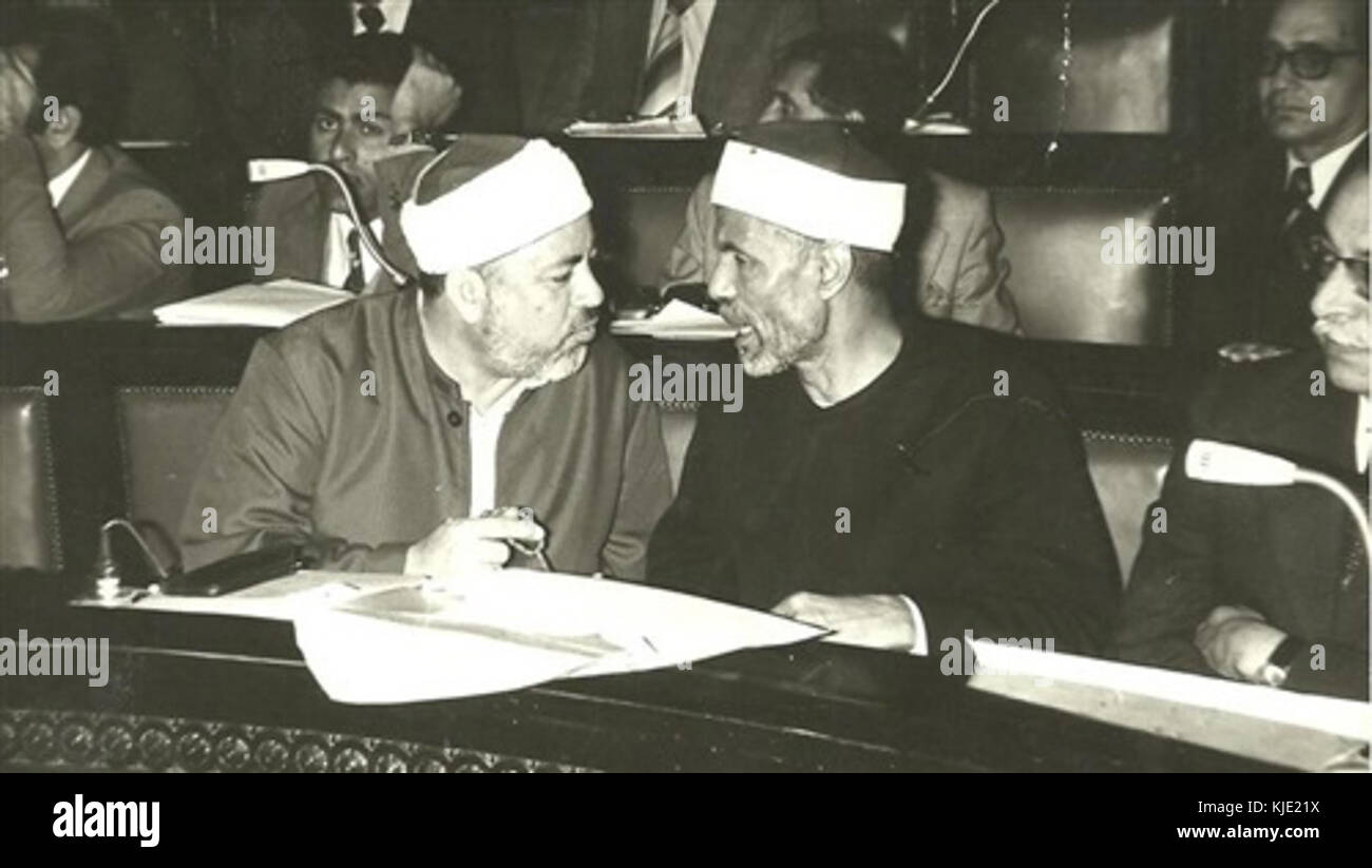Sharawi in Egyptian parliament 1977 Stock Photo - Alamy