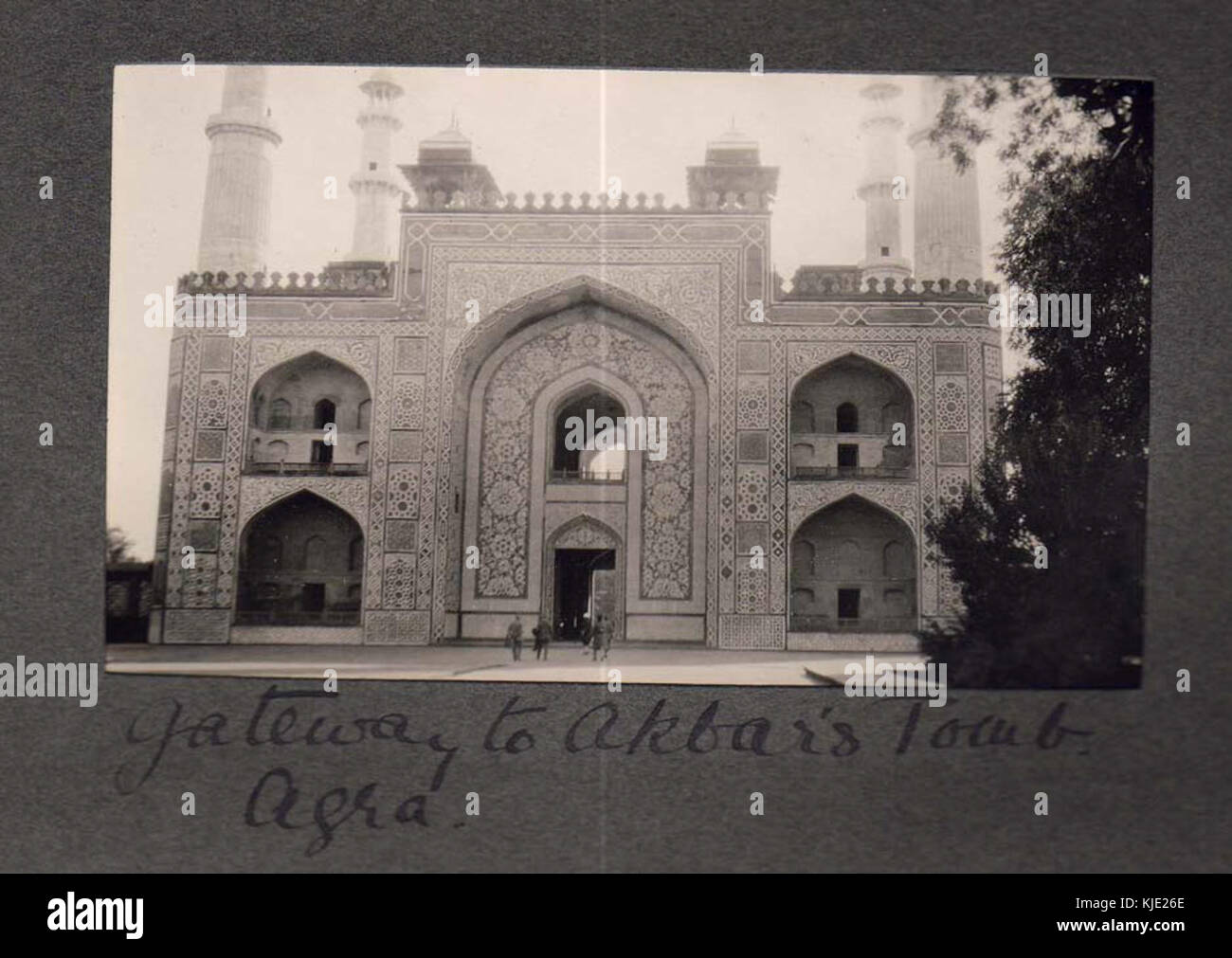Gateway to Akbar's Tomb in Agra in the 1920s (1 Stock Photo - Alamy