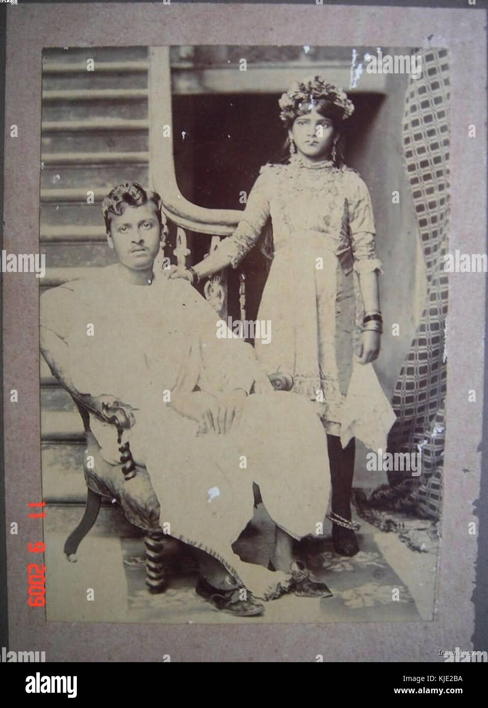 Historical image of a Bengali family Stock Photo - Alamy