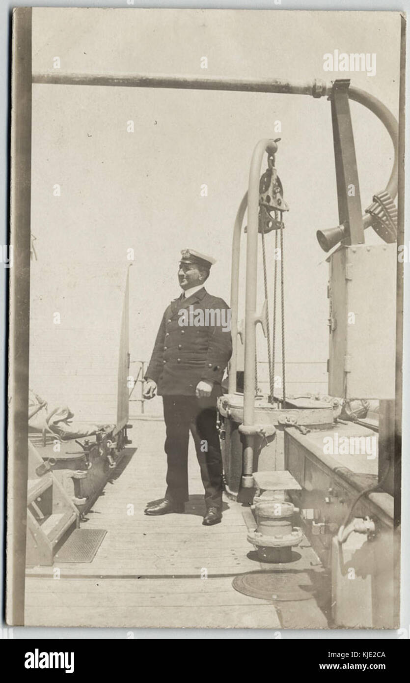 Unidentified officer on deck of HMCS Niobe LAC 3611540 Stock Photo - Alamy