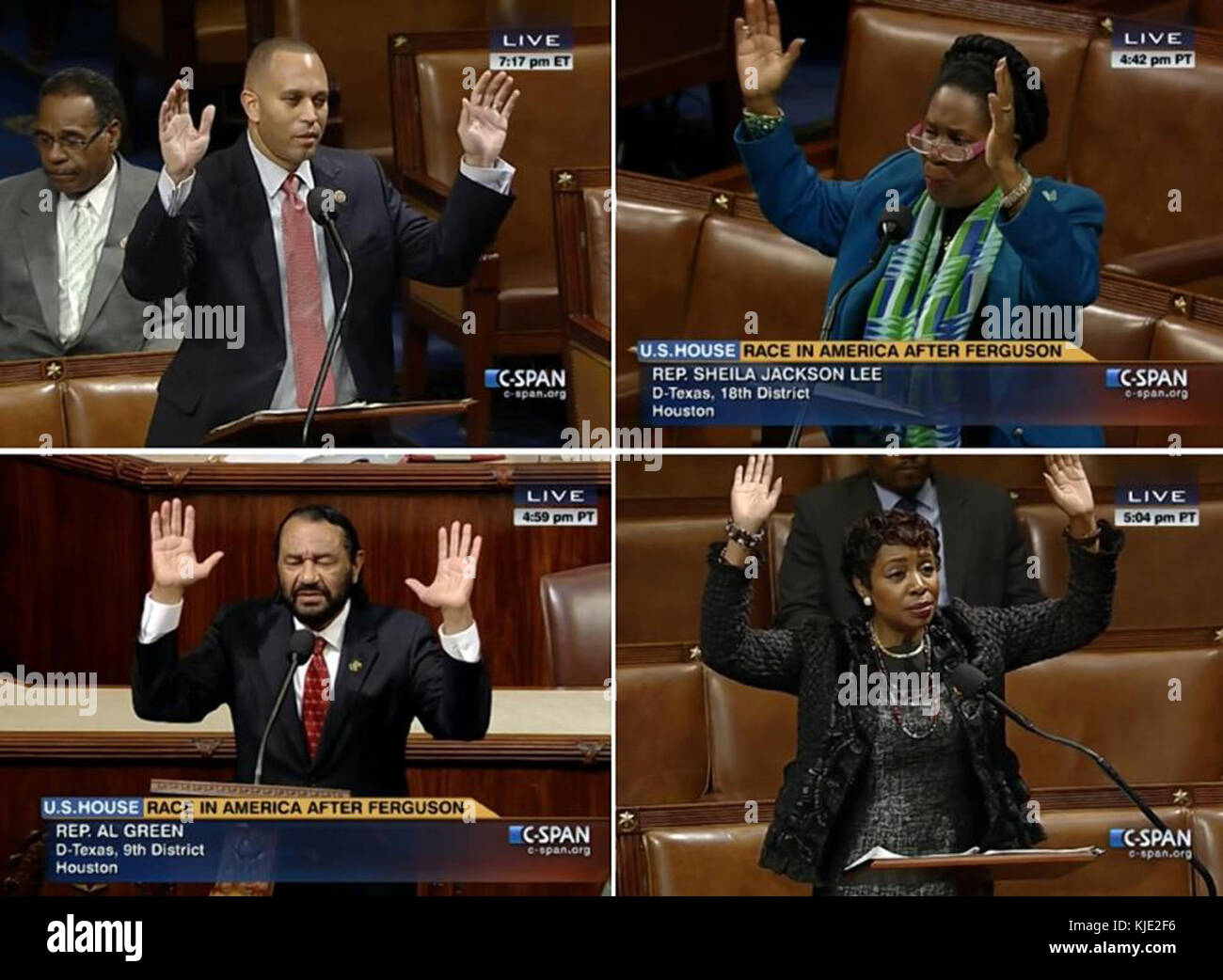 Cspan hands up don't shoot Stock Photo - Alamy