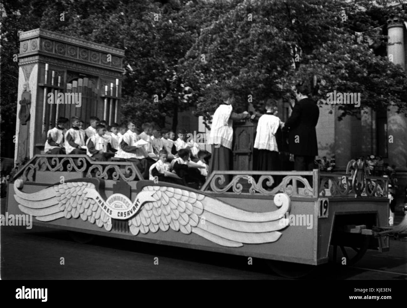 Parade. St. Jean Baptiste BAnQ P48S1P13887 Stock Photo - Alamy