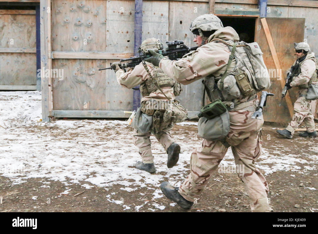 Soldiers with 5-20th Infantry, 1-2 Stryker Brigade Combat Team, clear ...