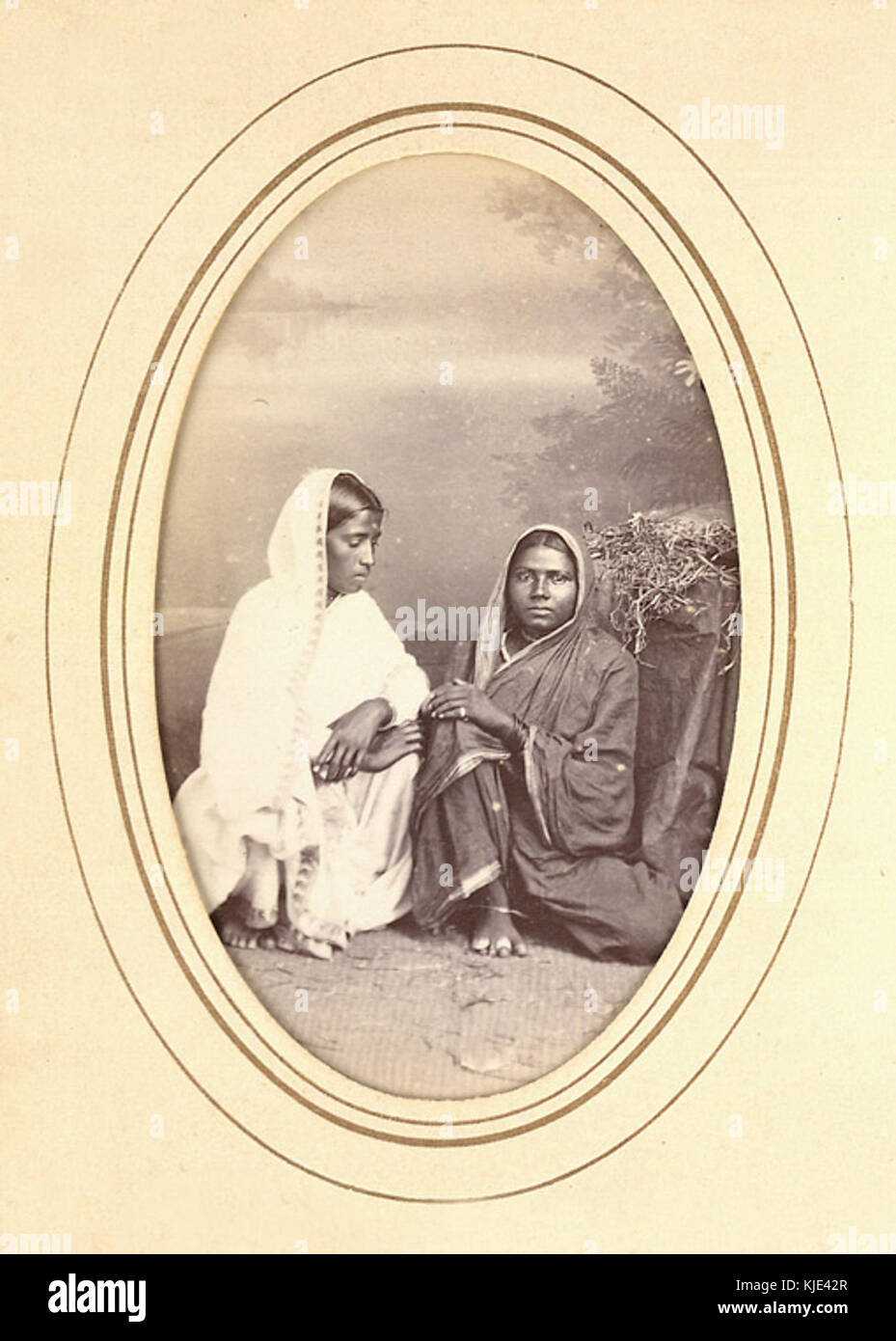 Two women of the Mahar caste by Bourne and Shepherd Stock Photo - Alamy