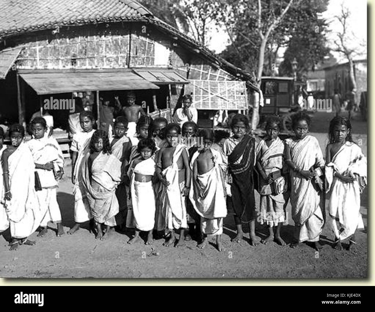A large group of Indian children in Calcutta in 1912 Stock Photo - Alamy