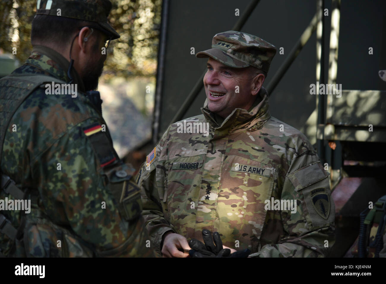 U.S. Army Lt. Gen. Ben Hodges, right, Commanding General of U.S. Army ...