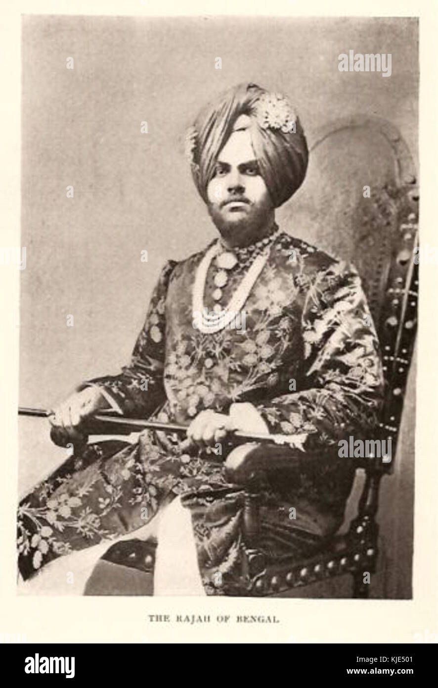 Rajah of Bengal in 1899 Stock Photo - Alamy
