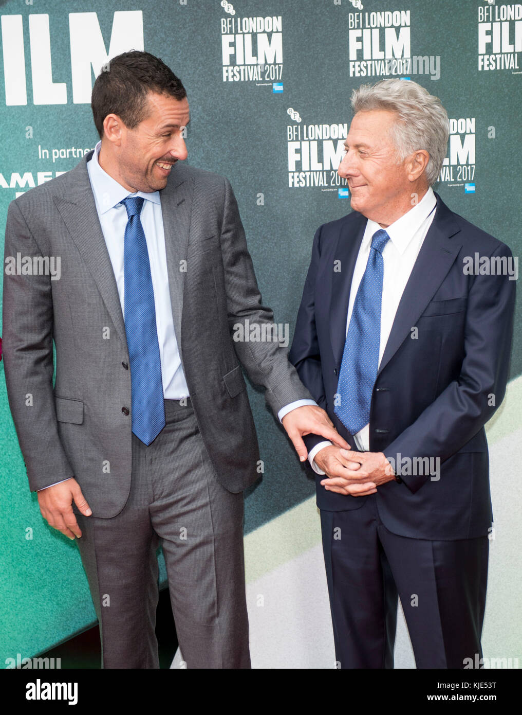 Adam Sandler and Dustin Hoffman at the 'The Meyerowitz Stories ...